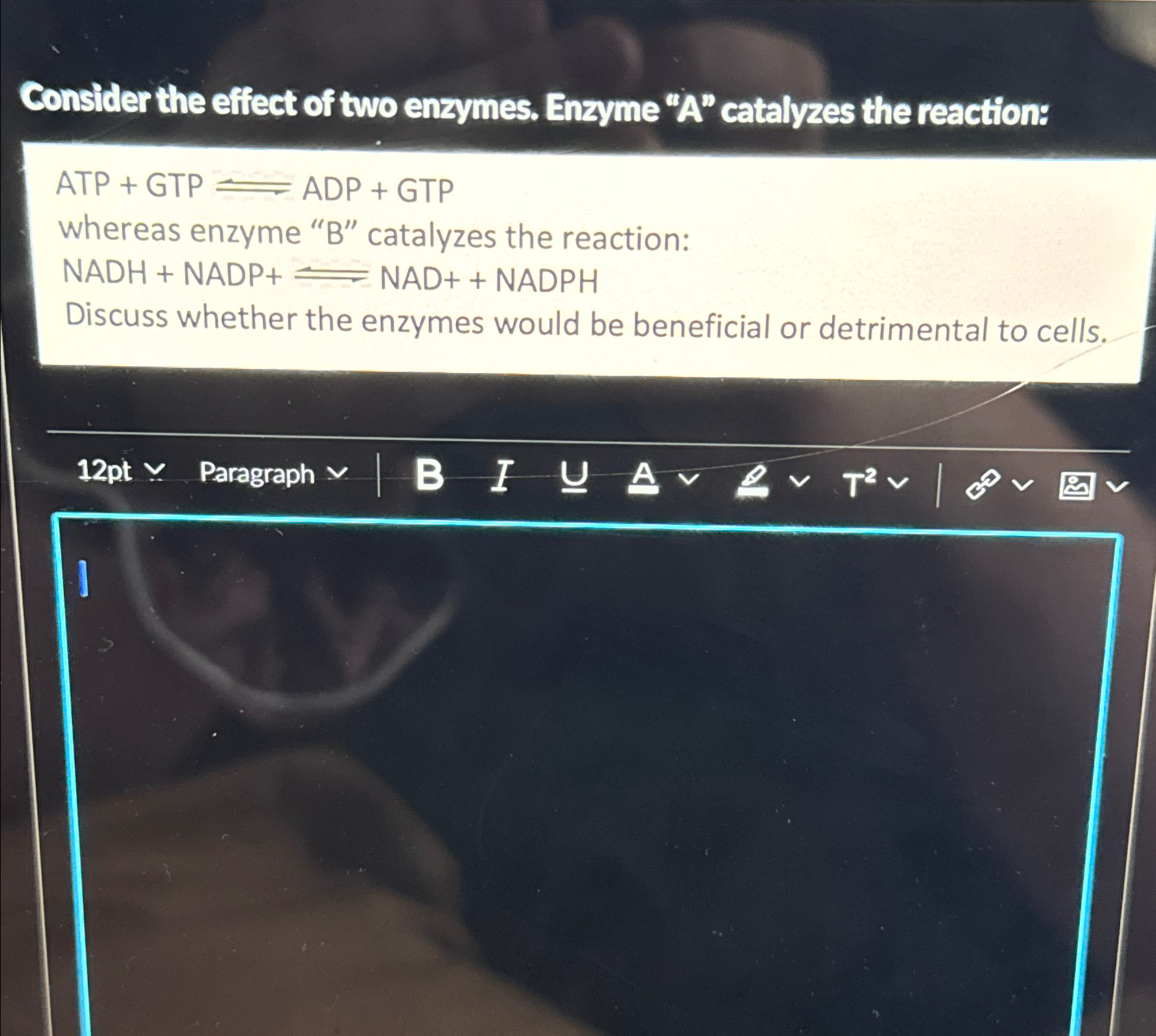Solved Consider the effect of two enzymes. Enzyme "A" | Chegg.com