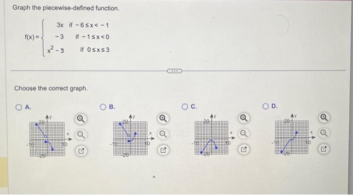 Solved Graph the piecewise-defined function. | Chegg.com