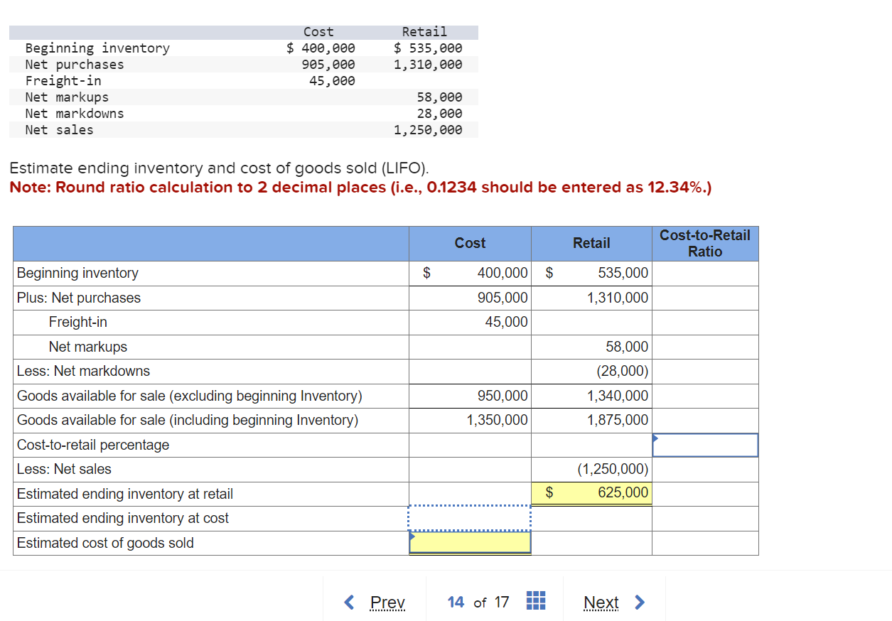 Solved Estimate ending inventory and cost of goods sold | Chegg.com