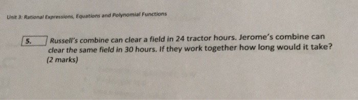 Solved Unit 3: Rational Expressions, Equations and | Chegg.com