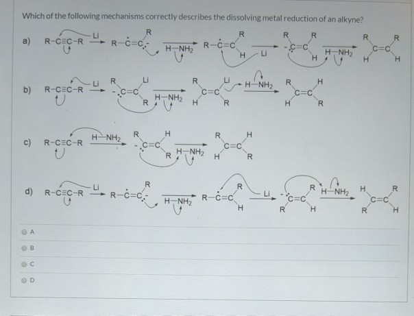 Solved Which of the following mechanisms correctly describes | Chegg.com