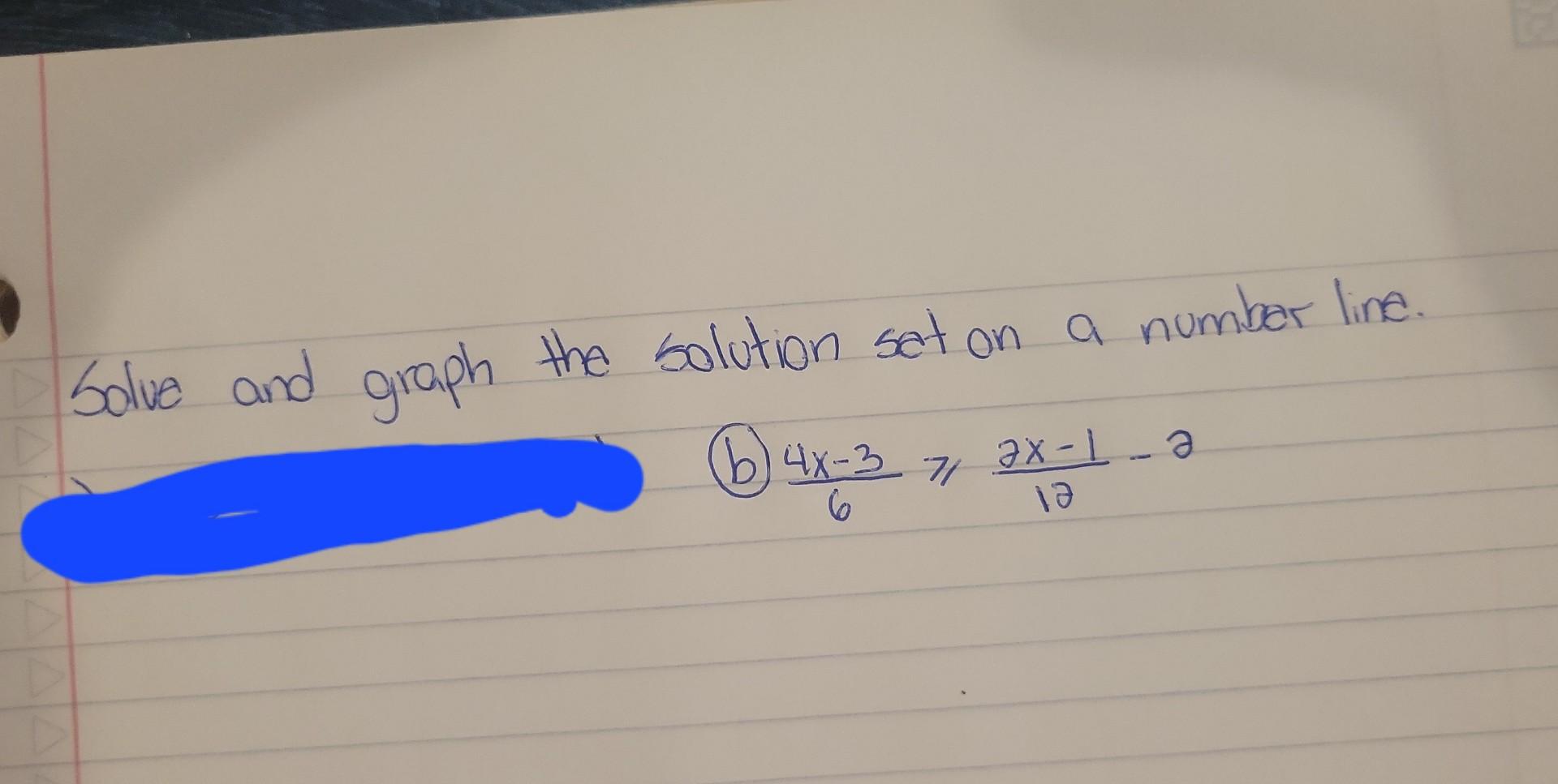 Solved Solve and graph the bolution set on a number line. | Chegg.com