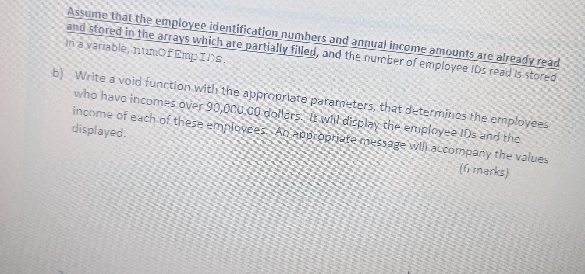 Solved Assume that the employee identification numbers and | Chegg.com