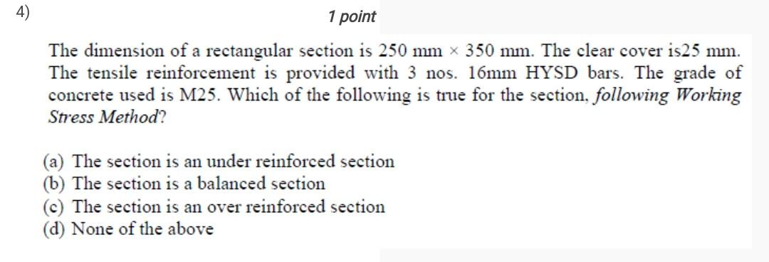 Solved The dimension of a rectangular section is 250 mm×350 | Chegg.com