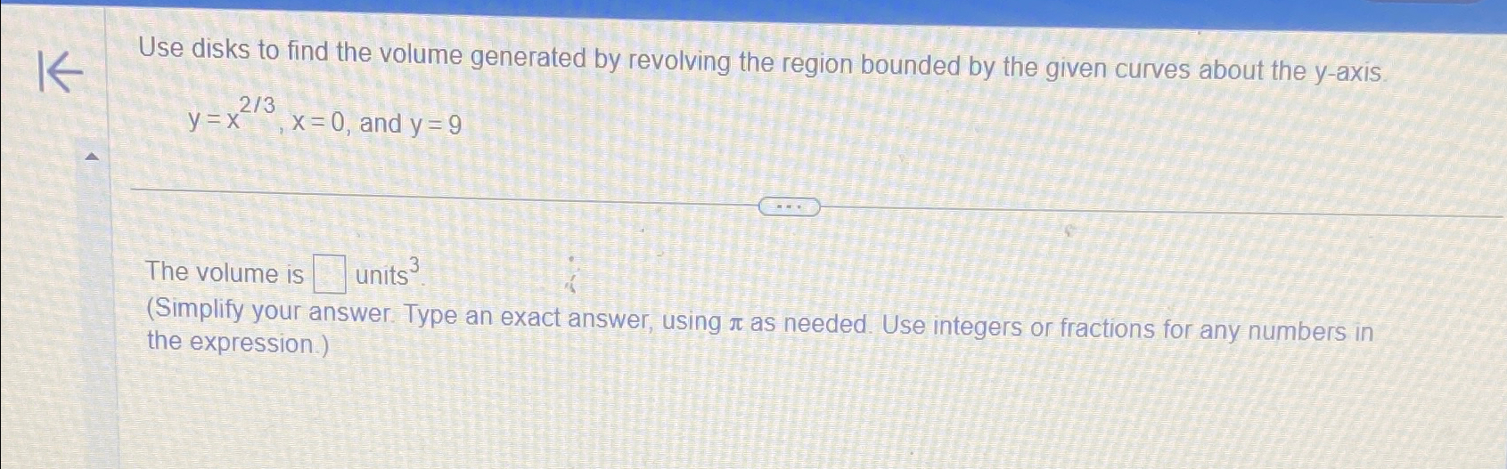 Solved Use disks to find the volume generated by revolving | Chegg.com