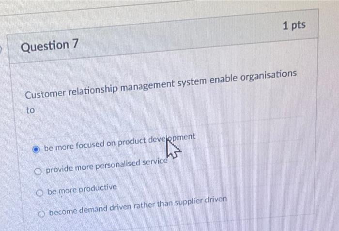 Solved Customer relationship management system enable | Chegg.com