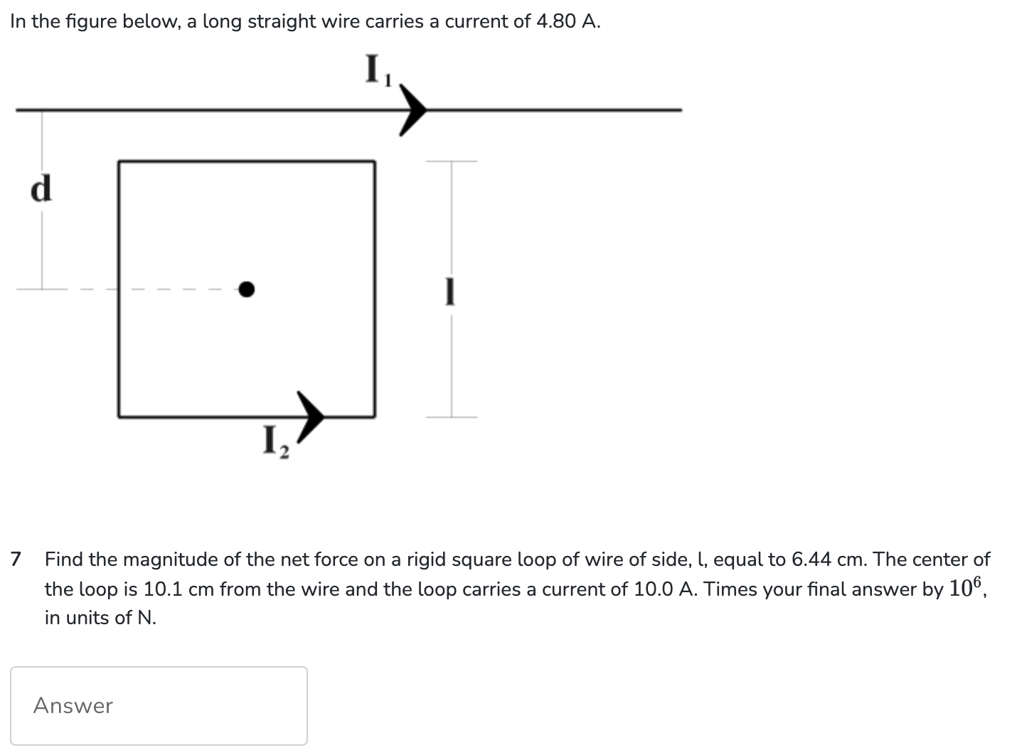 Solved In the figure below, a long straight wire carries a | Chegg.com