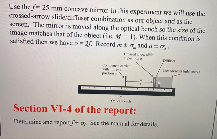 Solved 850 mm mirror position m Object position 800 mm Use | Chegg.com