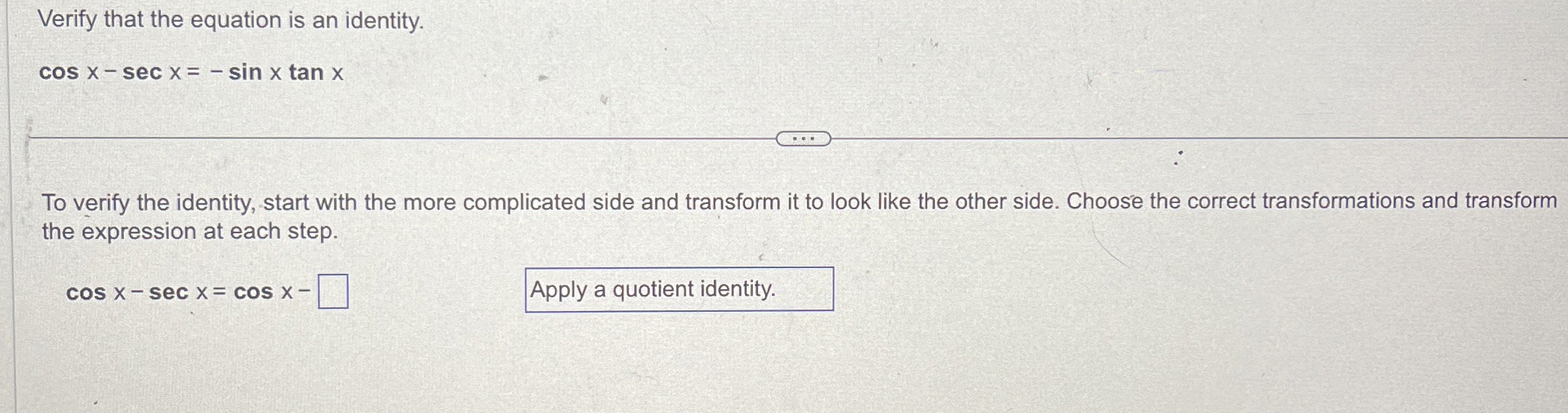 Solved Verify that the equation is an | Chegg.com