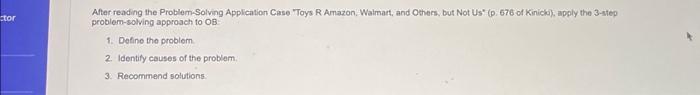 Solved ctor After reading the Problem-Solving Application | Chegg.com