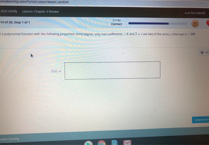 Solved construct a polynomial function with the following | Chegg.com