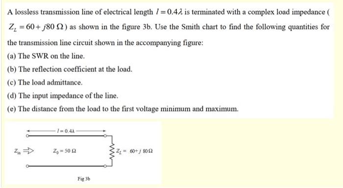Solved A lossless transmission line of electrical length 1 | Chegg.com