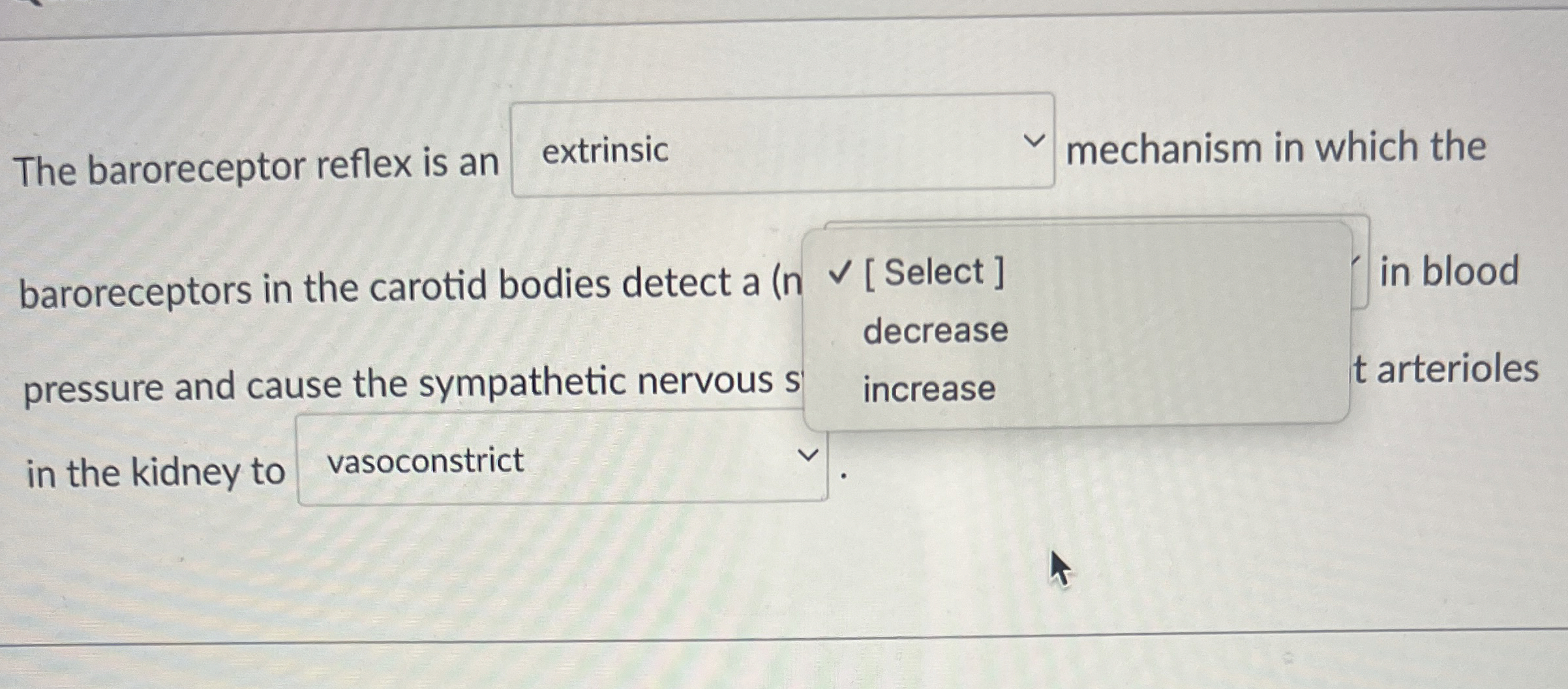 Solved The baroreceptor reflex is an ﻿mechanism in which | Chegg.com