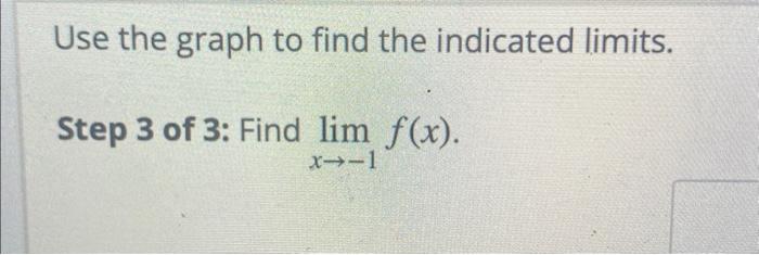 Solved Use the graph to find the indicated limits. Step 3 of | Chegg.com