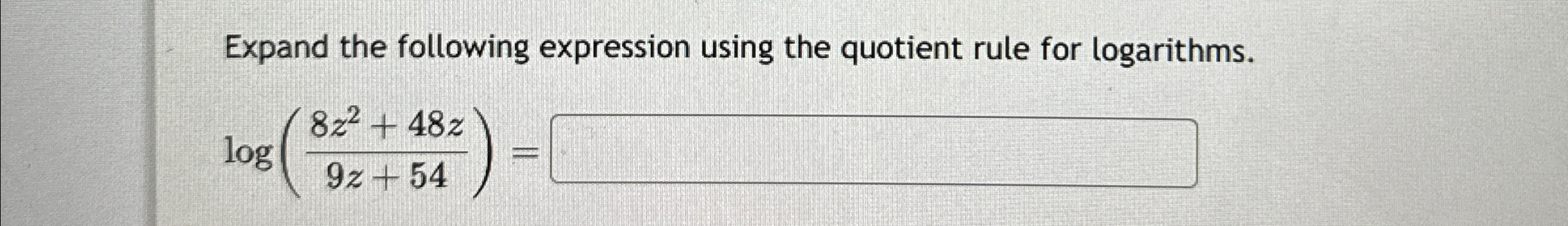 Solved Expand the following expression using the quotient | Chegg.com