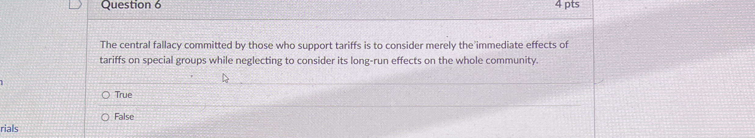 Solved Question 64 ﻿ptsThe central fallacy committed by | Chegg.com