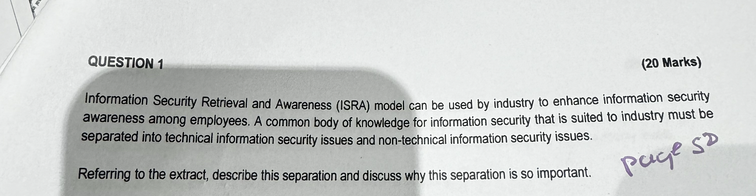 Solved by an EXPERT QUESTION 1(20 ﻿Marks)Information Security Retrieval | Chegg.com