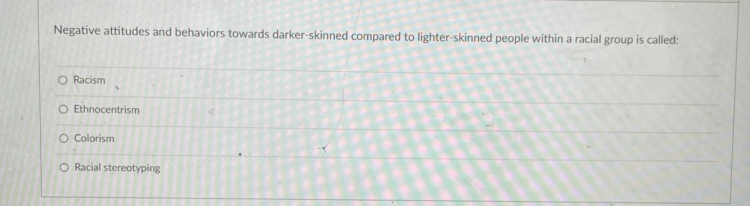 Solved Negative attitudes and behaviors towards | Chegg.com