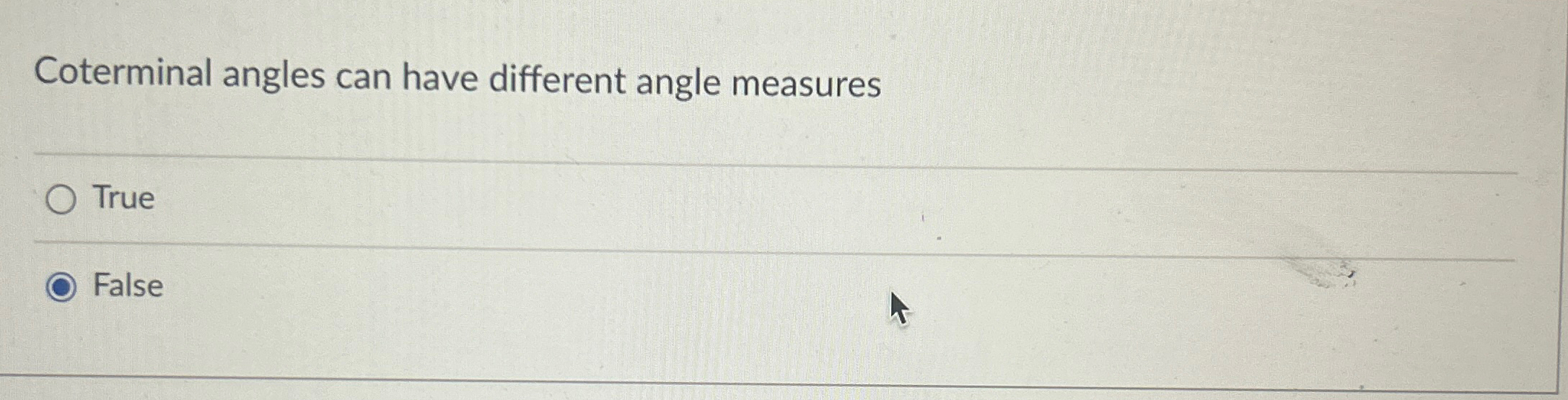 Solved Coterminal angles can have different angle | Chegg.com