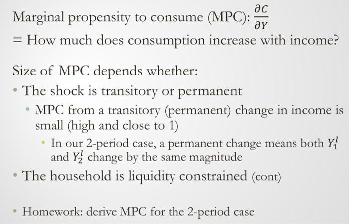 Solved Marginal propensity to consume (MPC): How much does | Chegg.com