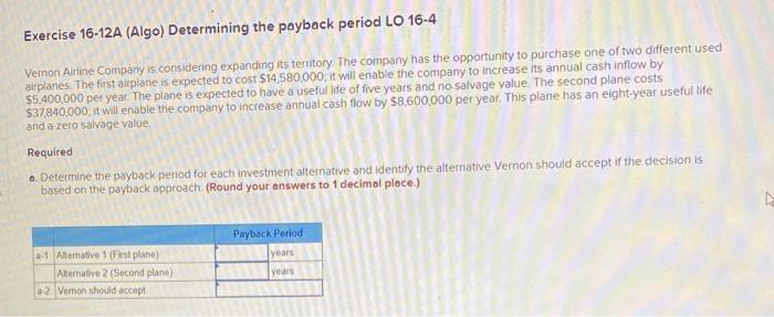 Solved Exercise 16-14A (Algo) Determining the unadjusted | Chegg.com