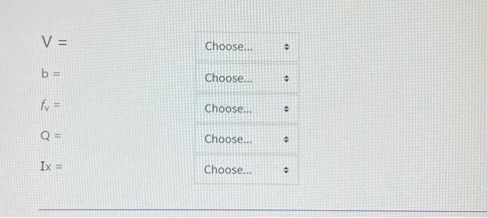 Solved Find V,Q,I,b, and fV max for the beam shown below. | Chegg.com