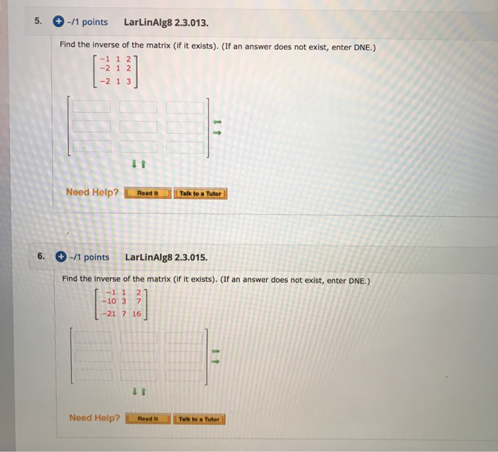 Solved Use the inverse matrices to find (AB)-1, (A+)-1, and | Chegg.com