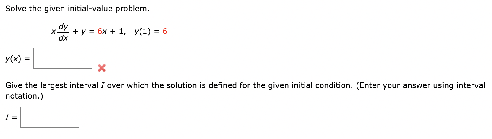 Solved Solve the given initial-value problem.x dydx ﻿+ ﻿y | Chegg.com