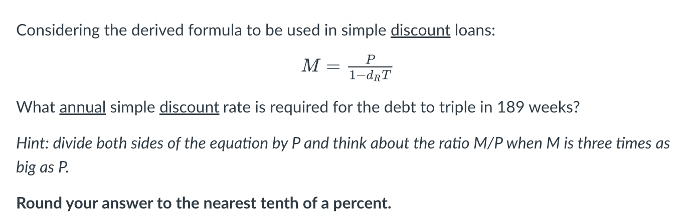 Solved p = ﻿proceeds, d = ﻿discount rate | Chegg.com