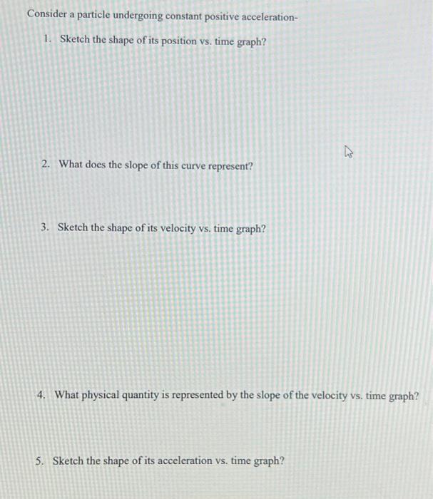 Solved Consider a particle undergoing constant positive | Chegg.com