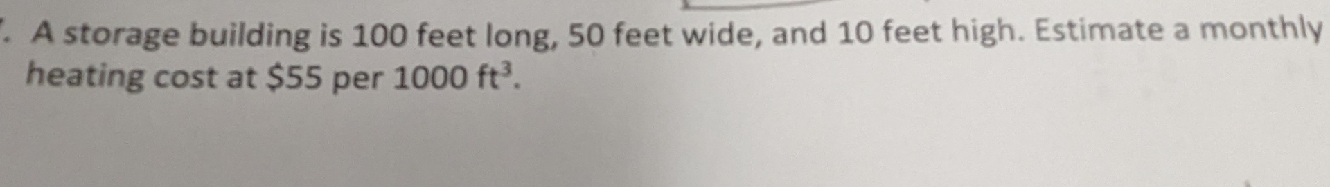 Solved A storage building is 100 ﻿feet long, 50 ﻿feet wide, | Chegg.com