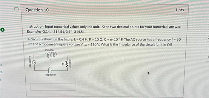 Solved Instruction: Input numerical values only; no unit. | Chegg.com