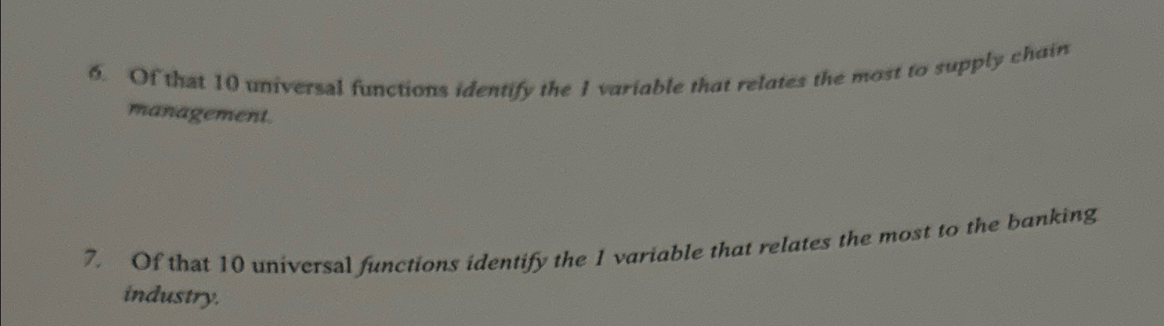 Solved Of that 10 ﻿universal functions identify the I | Chegg.com