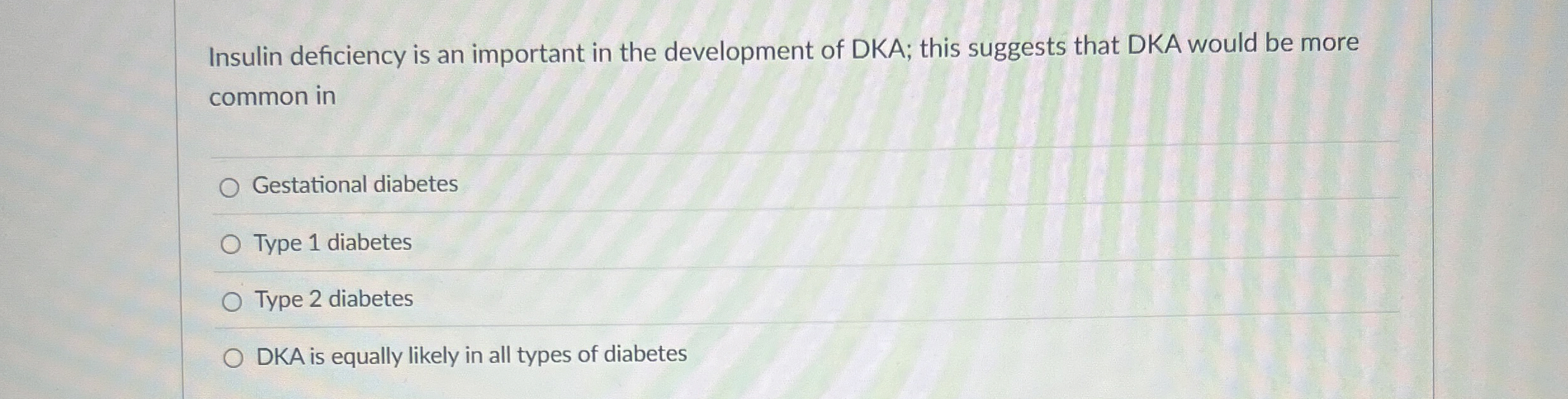 High Quality SOLUTION Insulin deficiency is an important in the development | Chegg.com