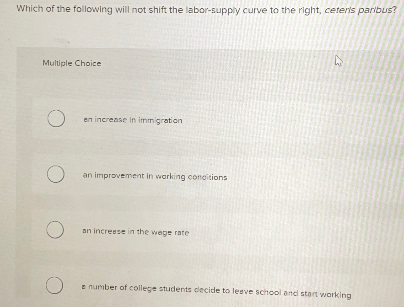 Solved Which of the following will not shift the | Chegg.com
