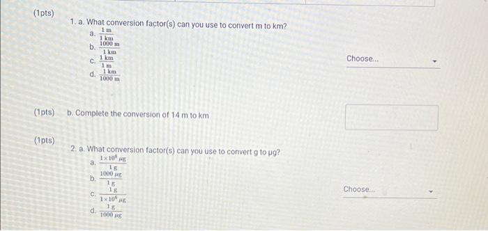 Solved Report - Conversion Factors And Problem Solving | Chegg.com