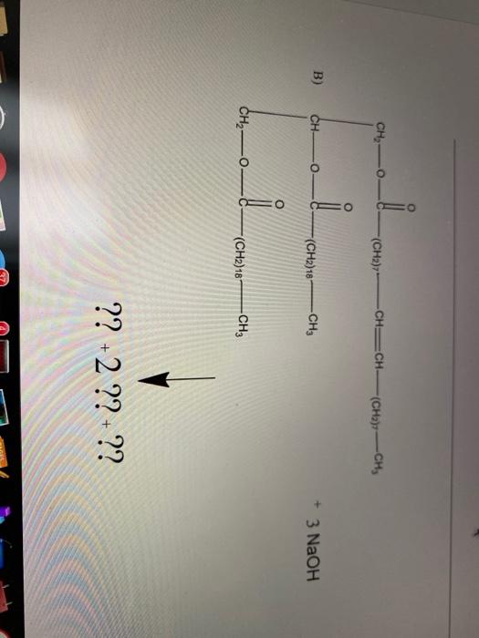Solved CHO -(CH2)7 -CH=CH- (CH2)-CHE B) CH + (CH2)18—CHE 3 | Chegg.com
