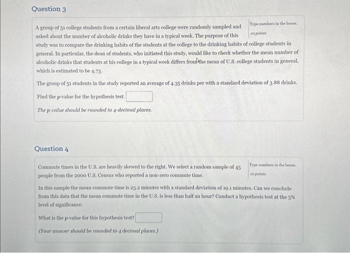 Solved A group of 51 college students from a certain liberal | Chegg.com