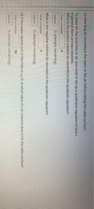 Solved Water Squirts - General Launch Angle Projectile | Chegg.com