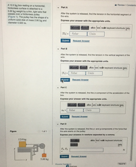 Solved Review Constants - Part A A 12.0 kg box resting on a | Chegg.com