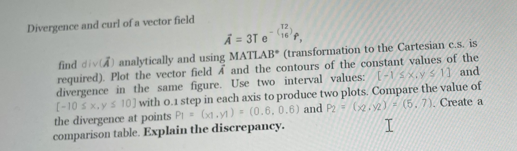 Divergence and curl of a vector | Chegg.com