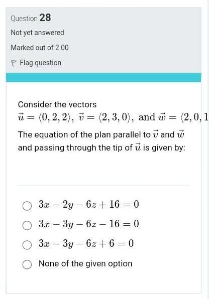 Solved Consider the vectors u= 0,2,2 ,v= 2,3,0 , and w= 2,0, | Chegg.com