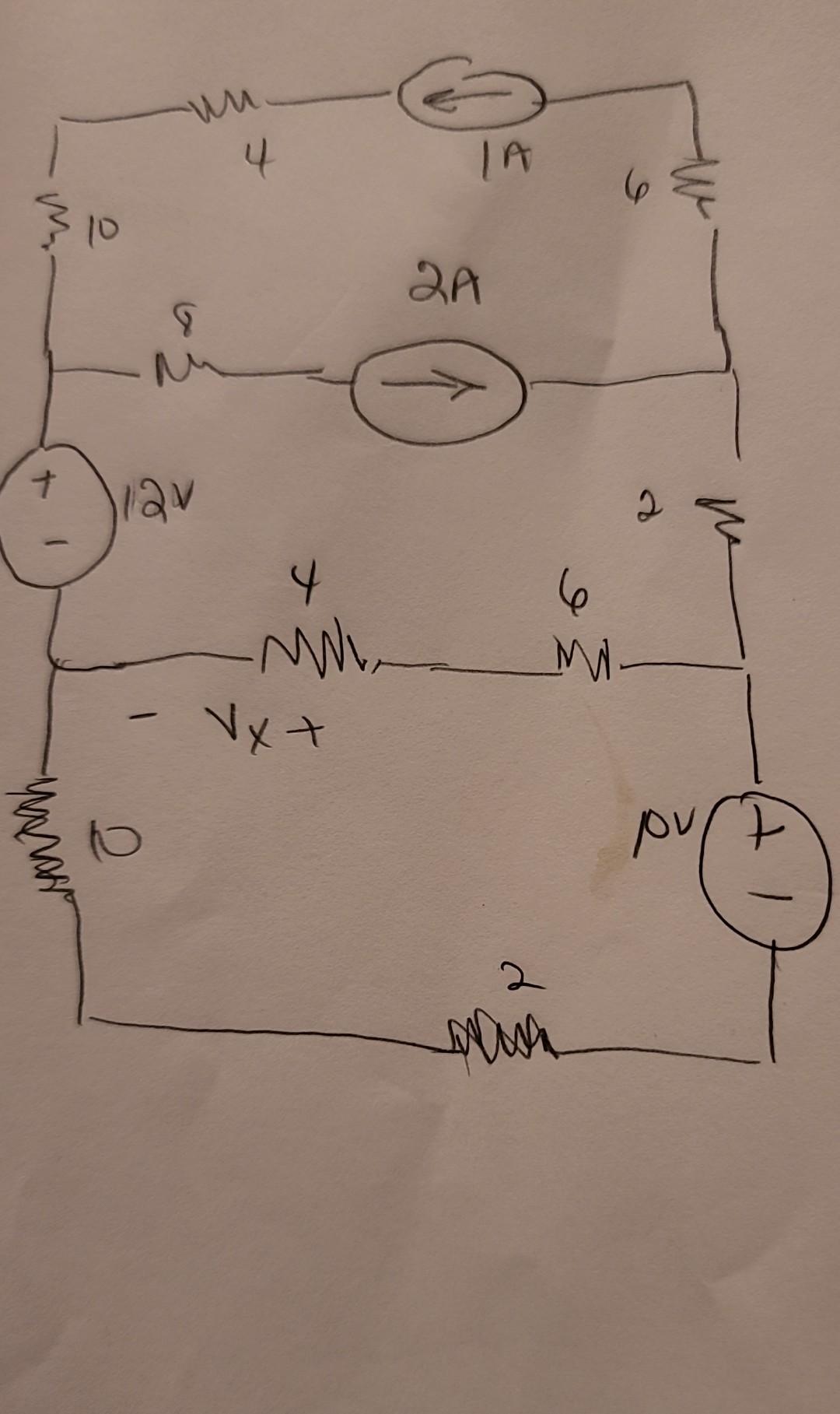 Solved find Vx using superposition | Chegg.com