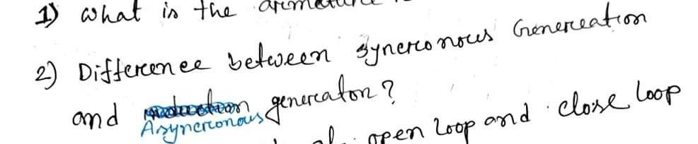 Solved 1) What is the 2) Difference between synero nous | Chegg.com