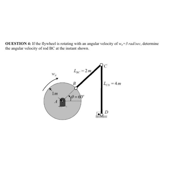 Solved OUESTION 4: If the flywheel is rotating with an | Chegg.com