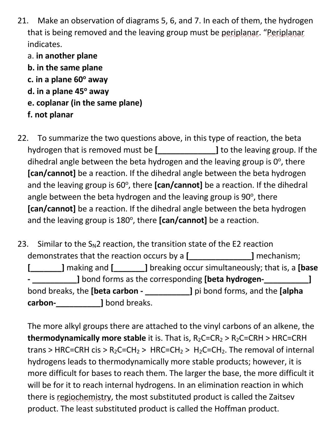 Solved 24. The beta 1 and beta 2 hydrogens are | Chegg.com