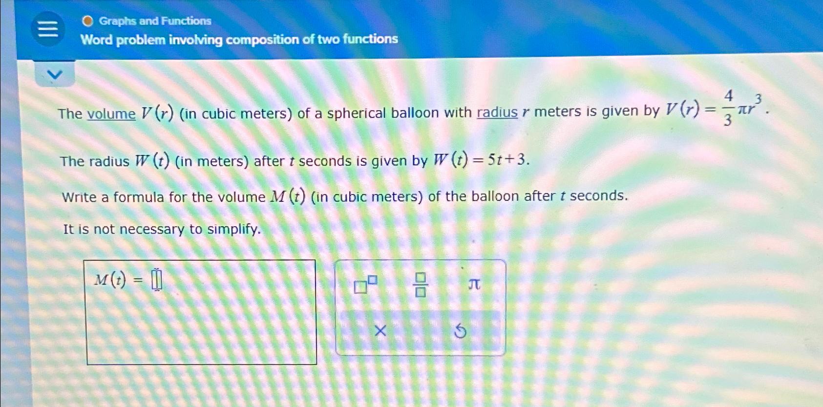 Solved Graphs and FunctionsWord problem involving | Chegg.com