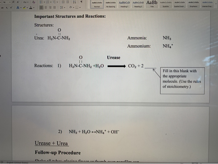 Solved Urease/Urea/pH Lab Activity Students: Answer the two | Chegg.com