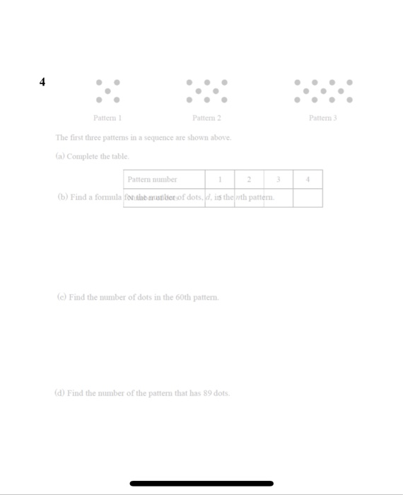 Solved Pattem Pattem 2 Param The first three patterns in a | Chegg.com
