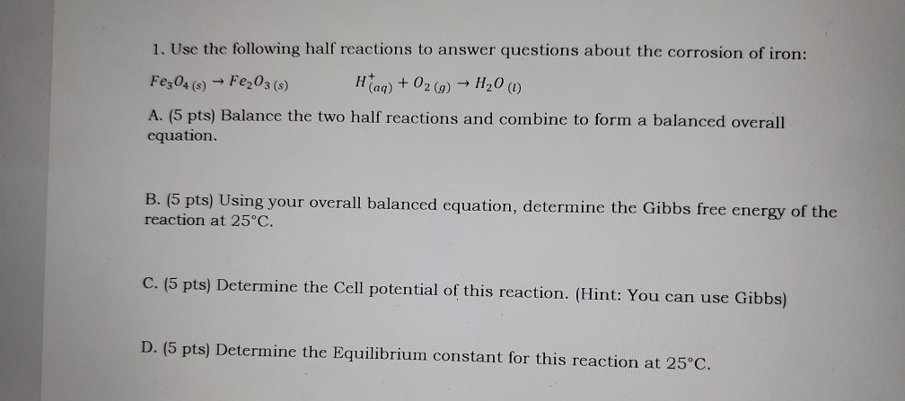 Half Equations For Rusting Of Iron - Tessshebaylo